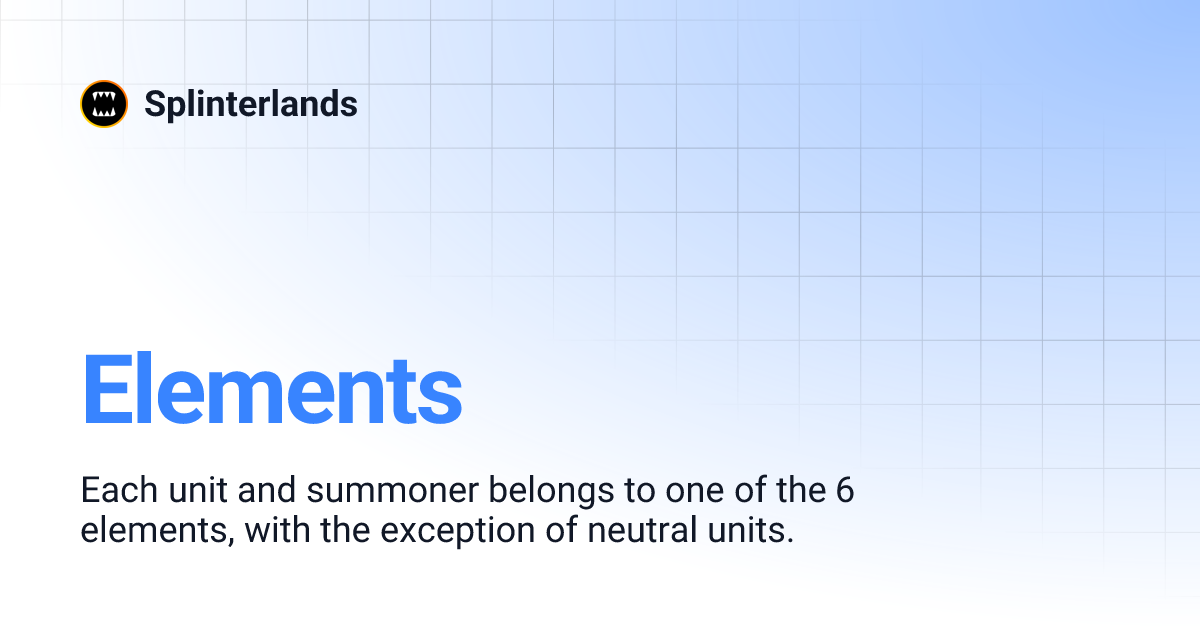 Elements | Splinterlands